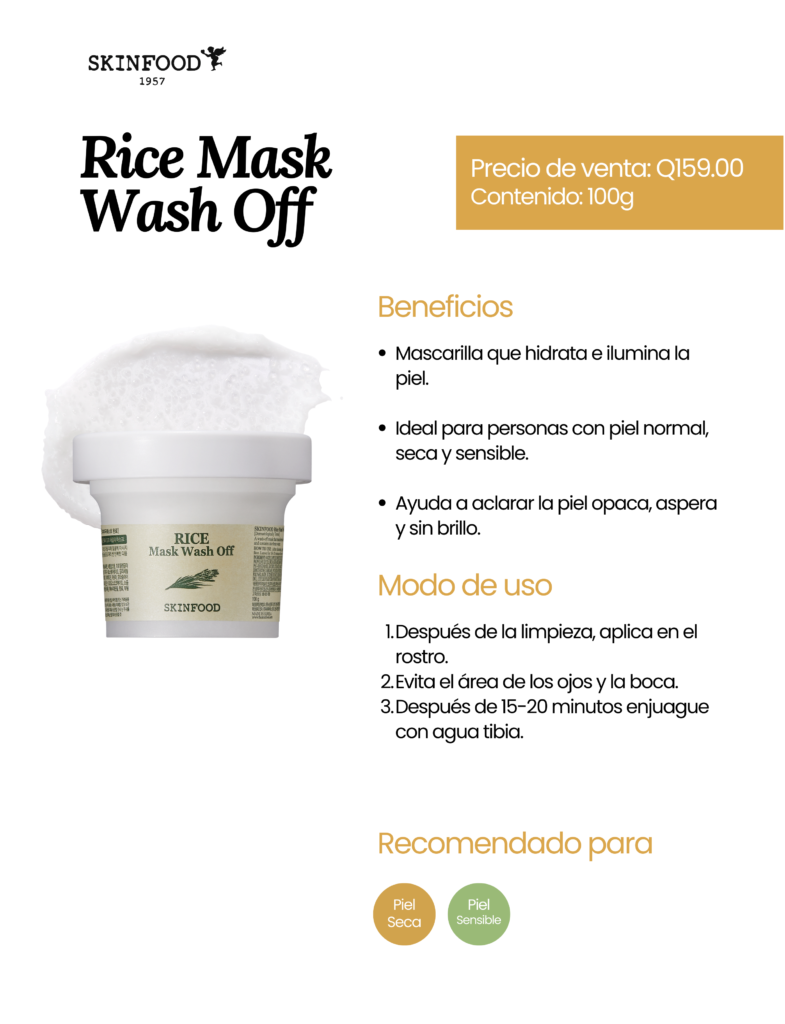 RICE MASK WASH OFF – Skinfoodgt
